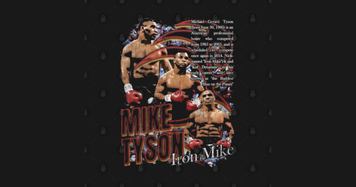 Mike Tyson Iron Mike Grunge - Mike Tyson - T-Shirt | TeePublic