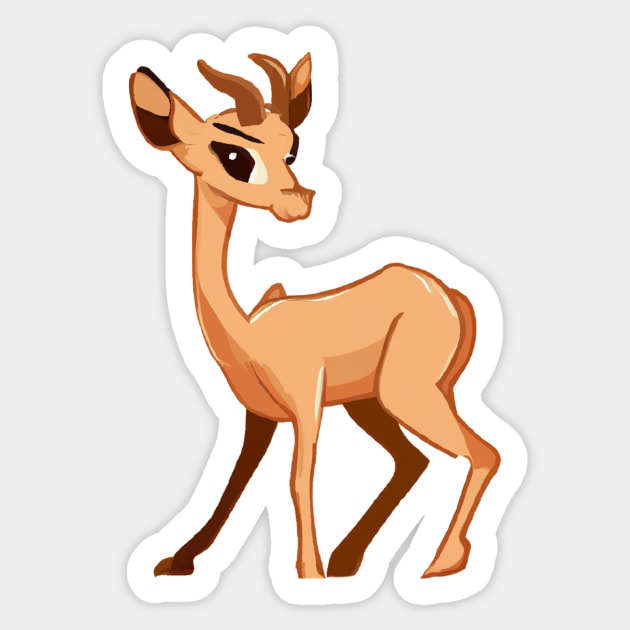 Cute Impala Drawing - Impala - Sticker | TeePublic