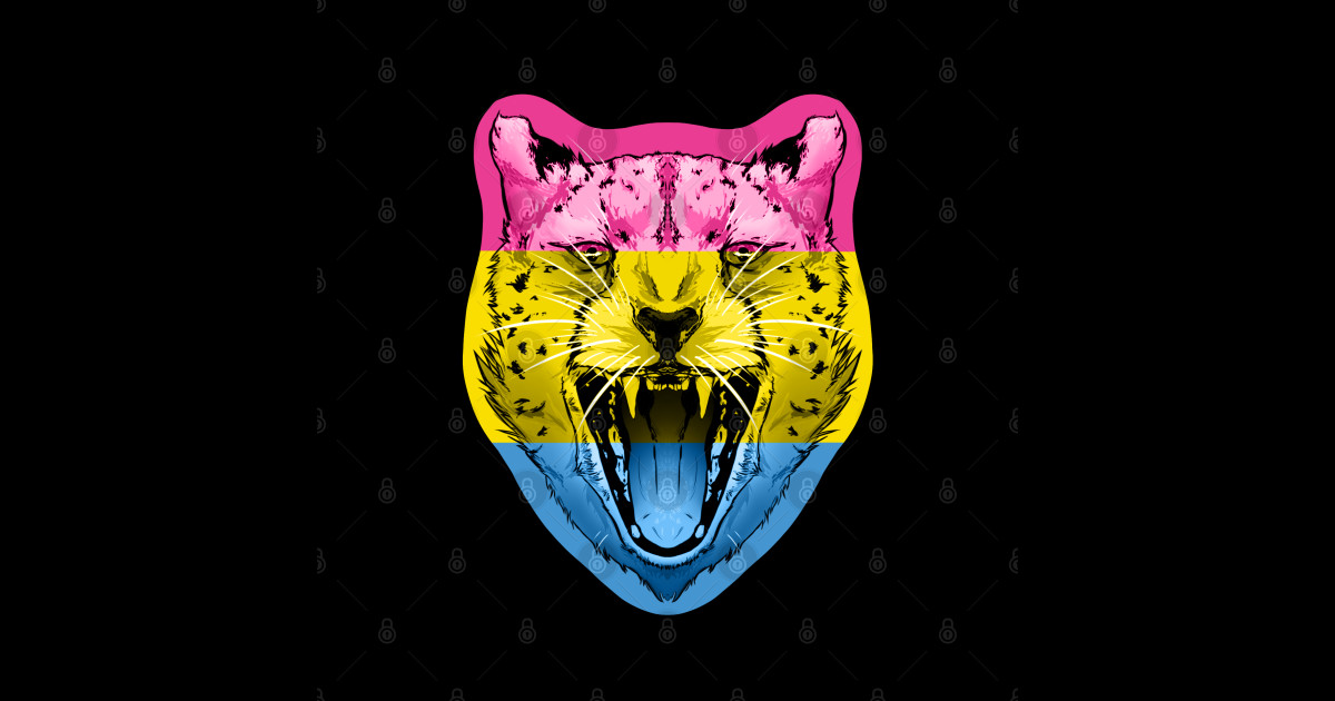 illustrated CHEETAH PRIDE series (pan pride flag) - Pan Pride Cheetah ...