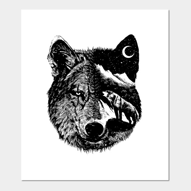 Night wolf - Night Wolf - Posters and Art Prints | TeePublic