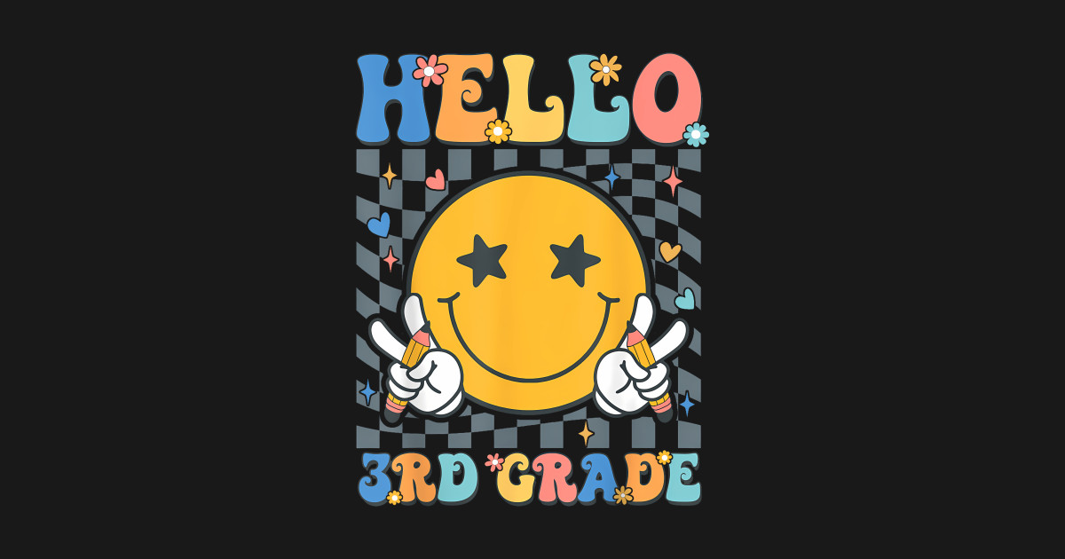 Retro Groovy Hello 3Rd Grade Back To School Teachers Kids - Retro Grade ...