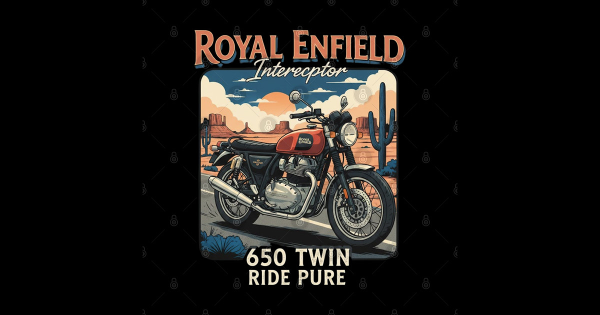 Royal Enfield Interceptor 650 Twin Desert - Vintage - Sticker | TeePublic
