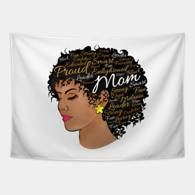 Happy Mothers Day Black Mom Queen Afro African Woman Strong African