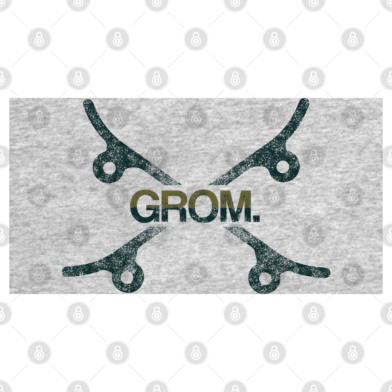 Grom skateboarder grunge print - Skateboarding - T-Shirt | TeePublic