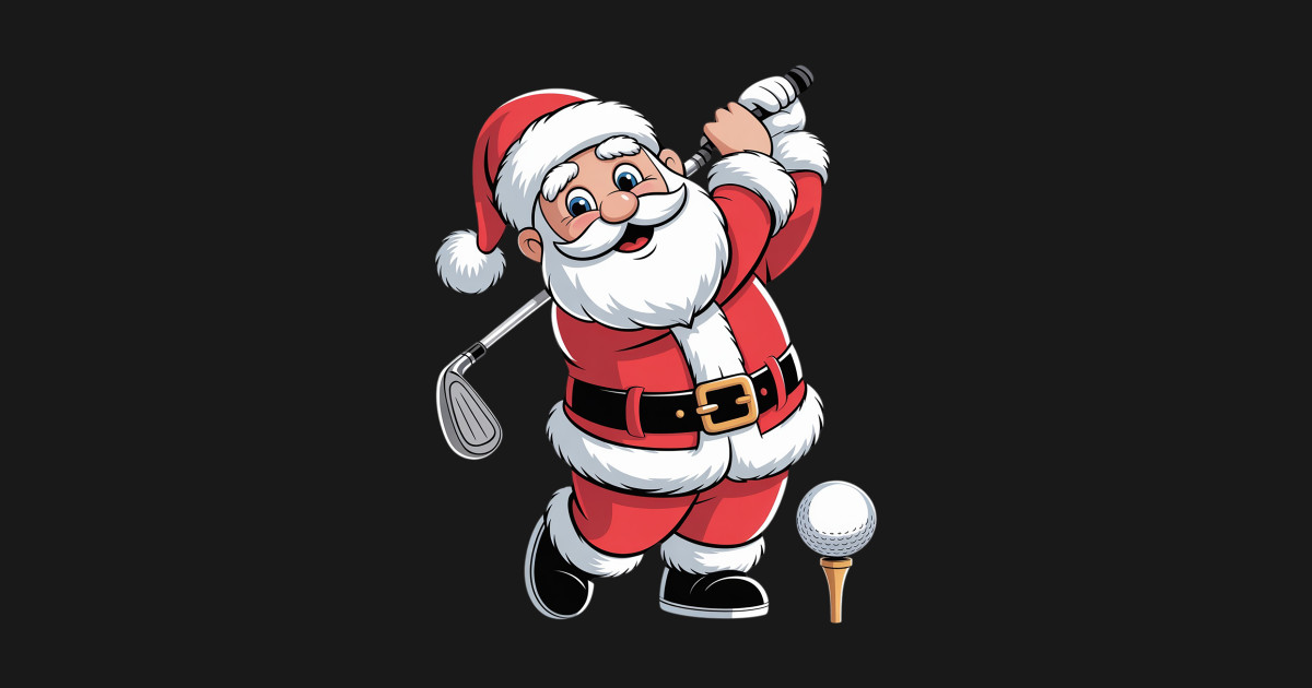 Santa Claus Golf Christmas Golfer Golfing - Santa Claus Golf Christmas ...
