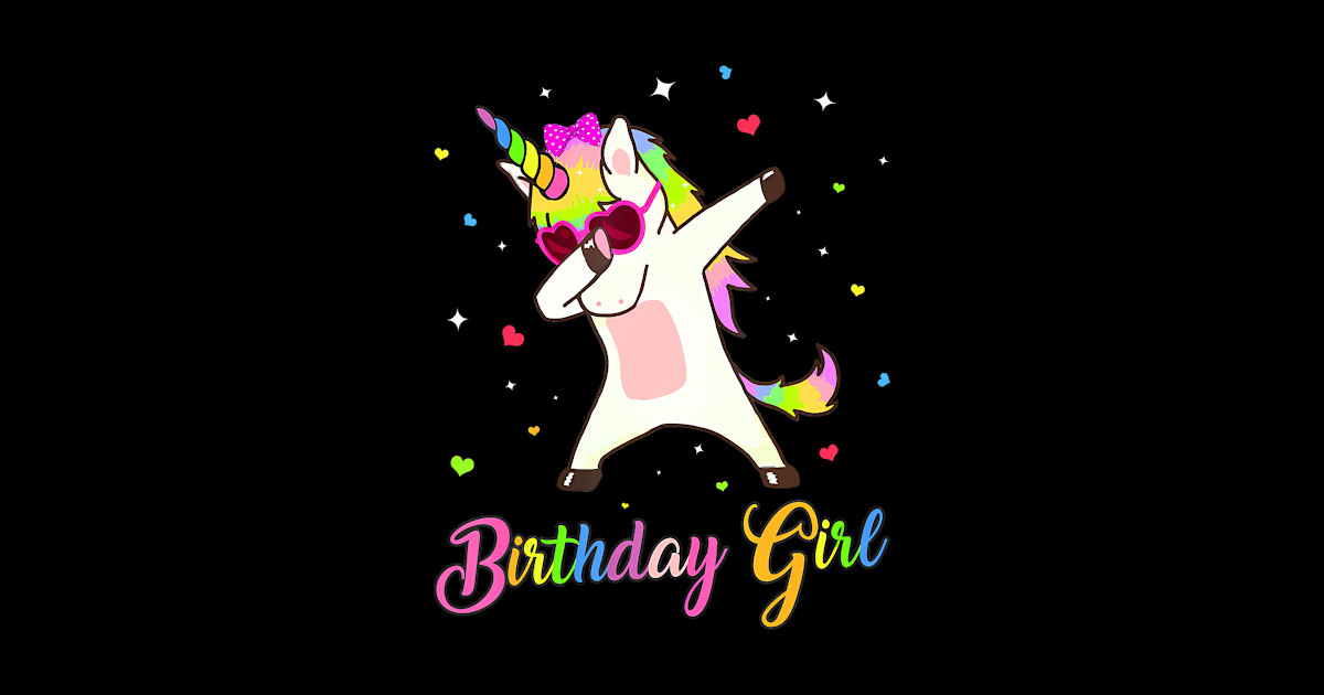 Unicorn Birthday Girl Dabbing Unicorn Birthday Princess Dab - Unicorn ...