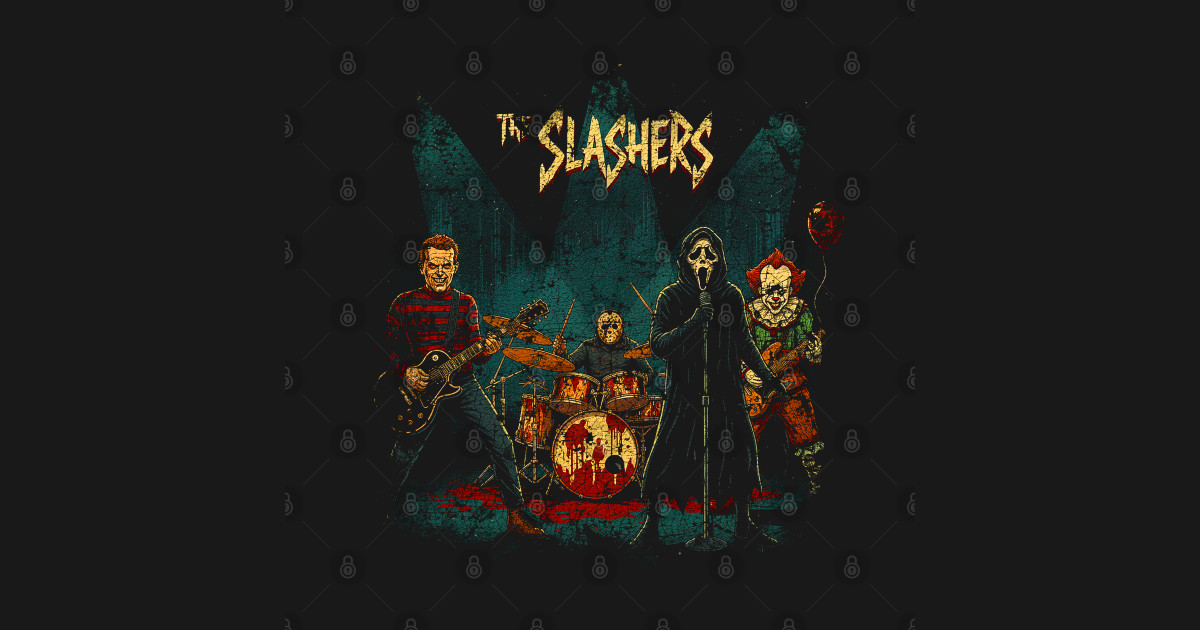 The Slashers Horror Rock Band - Horror Rock Band - T-Shirt | TeePublic