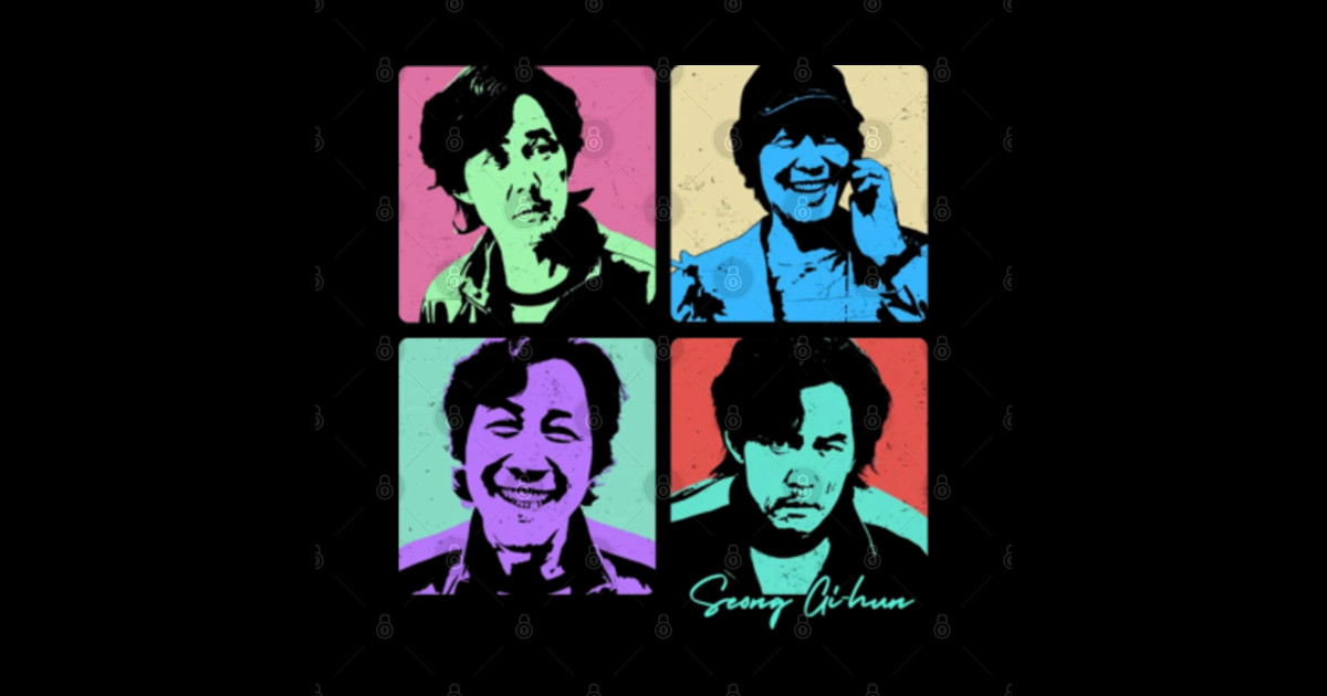 Seong Gi-Hun Pop Art - Player 456 - Korean Drama - Sticker | TeePublic