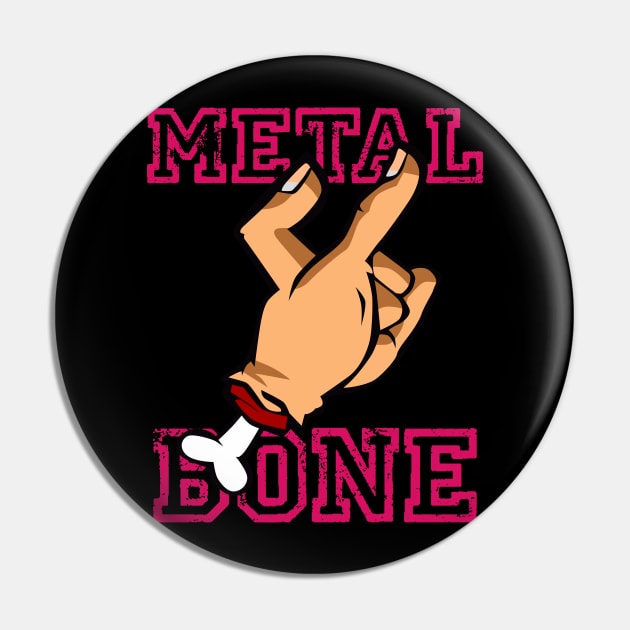 Metal Bone Hand – Skeleton Rock Gesture Design - Metal Bone - Pin ...