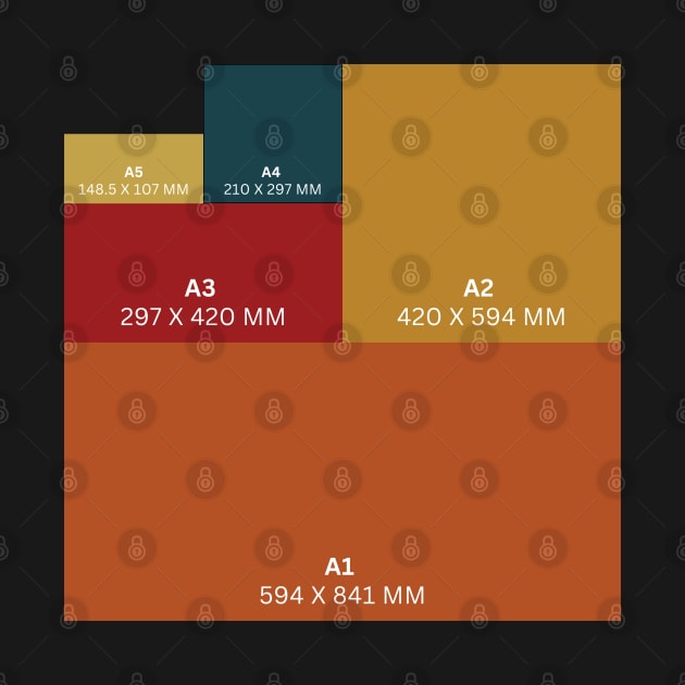 Paper Sizes A1, A2, A3, A4, A5 0.1 - Paper - T-Shirt | TeePublic