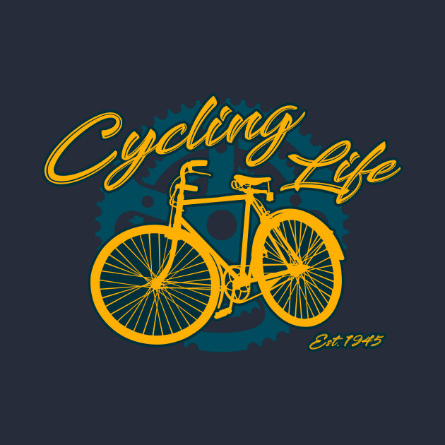 Cycling Life Est 1945 Vintage Design Bicycles T Shirt Teepublic