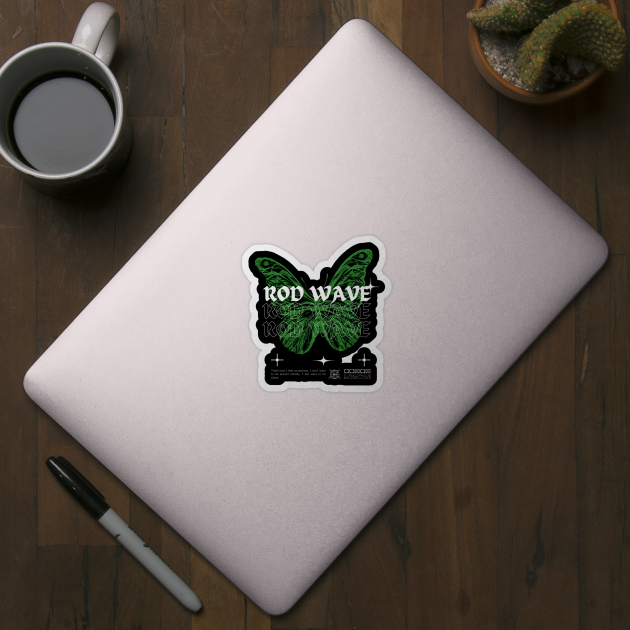 Rod Wave // Butterfly - Rod Wave - Sticker | TeePublic