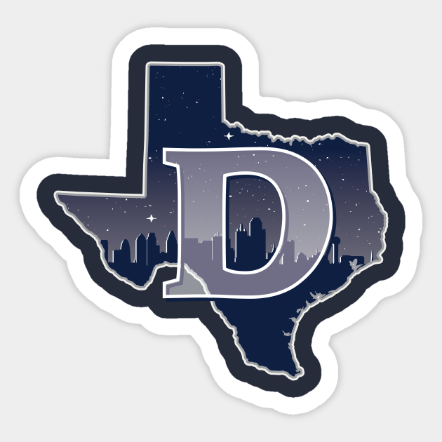 Dallas Cowboys State Outline - Dallas Cowboys - Sticker | TeePublic