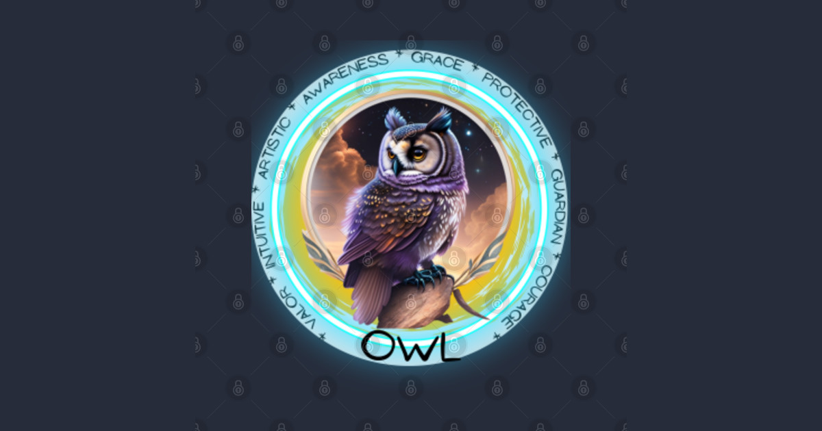 Spirit Animal Guide Totem OWL Mascot Symbol - Spirit Animal Guide Totem ...