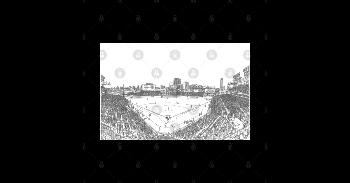 Wriglet Field Stadium - Chicago - Sticker | TeePublic