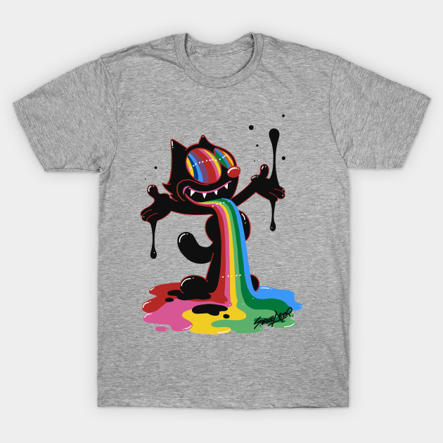 Trippy Felix the Cat - Felix The Cat - T-Shirt | TeePublic