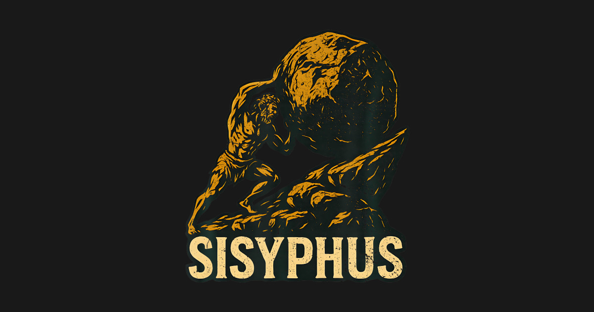 Sisyphus Greek Mythology Perseverance Art - Greek Mythology Art - T ...