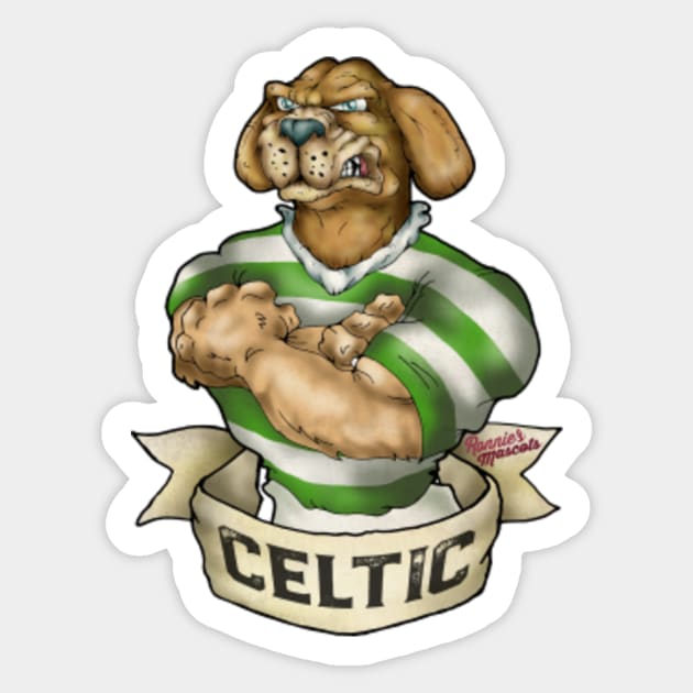 Celtic Hound Mascot - Ronnies Mascots - Sticker | TeePublic