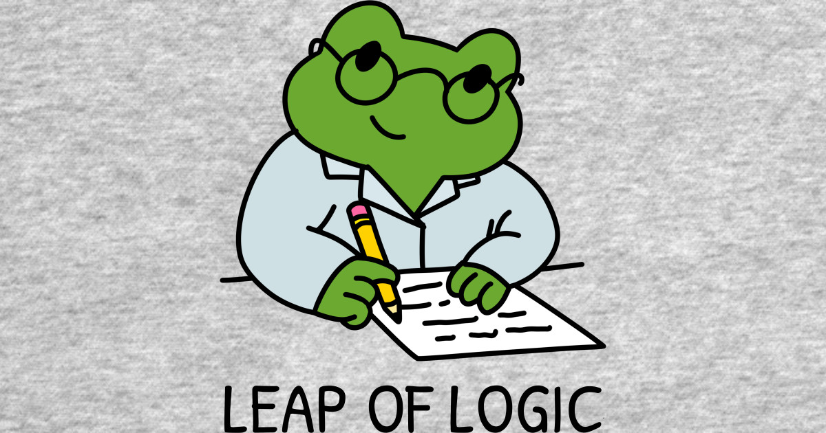 Leap of Logic Frog - Cute Science Animals - Cute Science Frog - T-Shirt ...