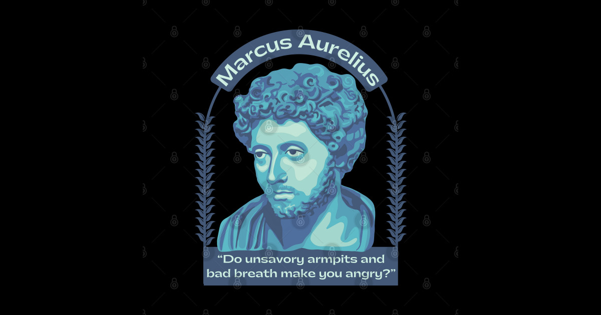 Marcus Aurelius Portrait and Quote - Marcus Aurelius Quotes - Sticker ...