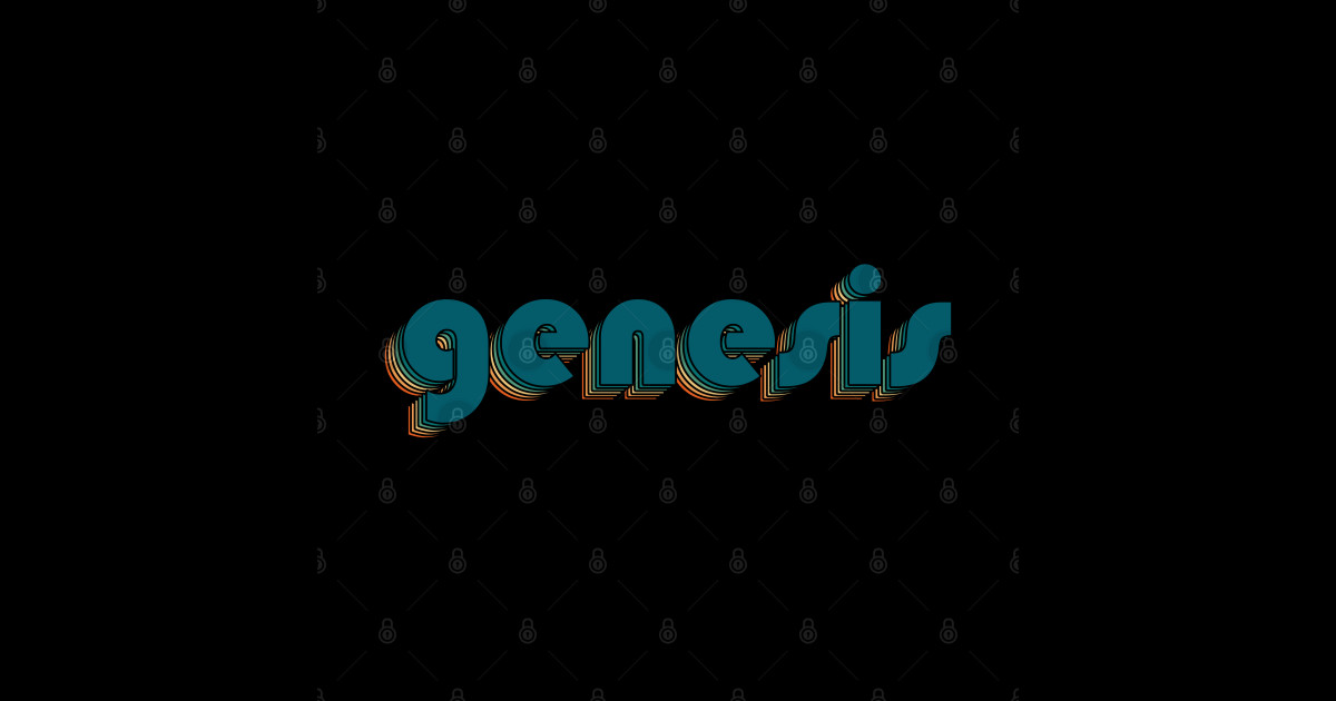 Genesis // Genesis Retro Rainbow Typography Style // 70s - Genesis ...