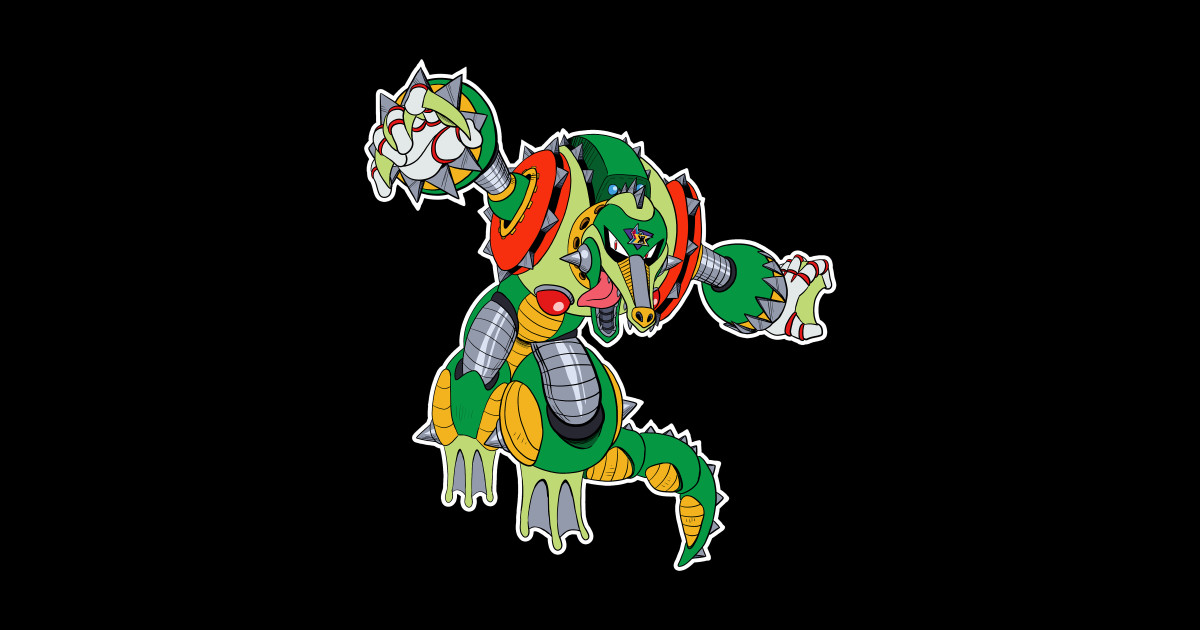 WHEEL GATOR - Mega Man - Sticker | TeePublic