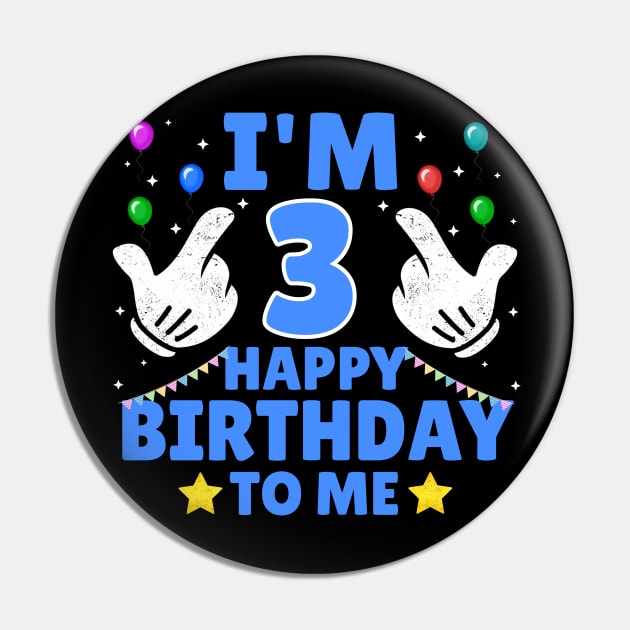 I'm 3 Year Old Happy Birthday To Me Funny 3rd Birthday - 3rd Birthday ...