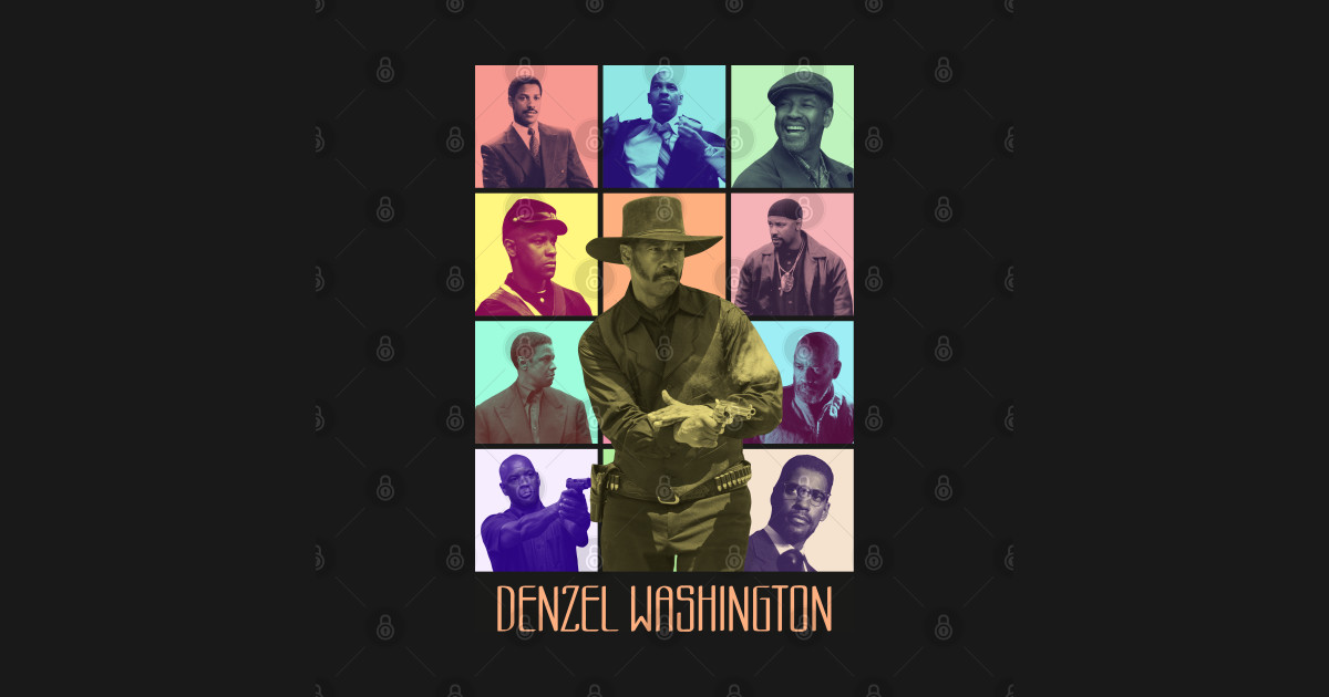 Denzel Washington - Iconic Roles Collage - Denzel Washington - T-Shirt ...