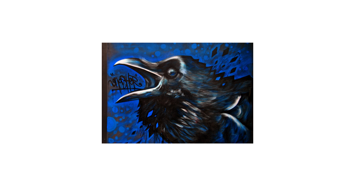 Crow Graffiti Street Art Camden Town London - Bird Graffiti - T-Shirt ...