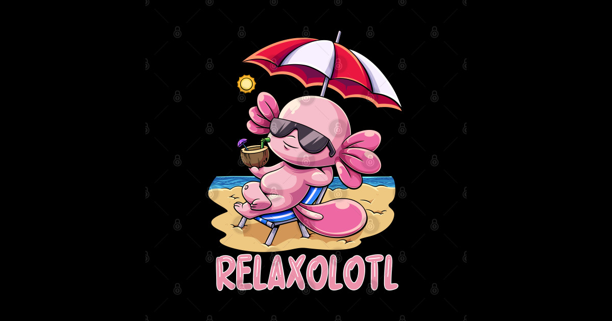 Summer Axolotl - Axolotl - Posters and Art Prints | TeePublic