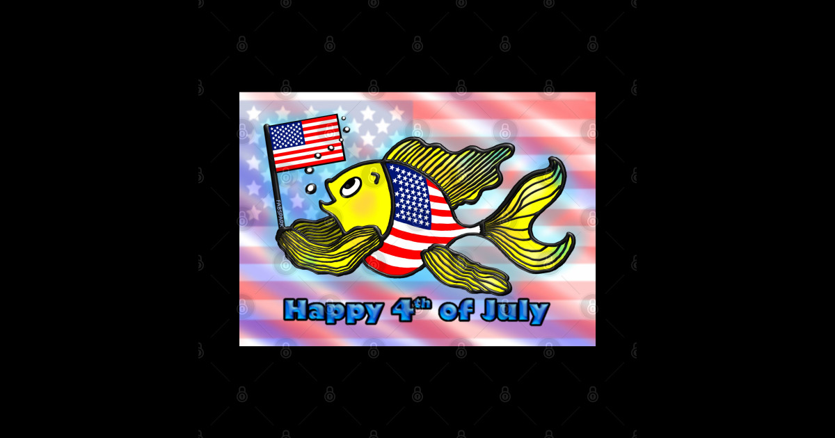 Happy 4th of July Fish Party - Happy 4th Of July Fish Party - Posters ...