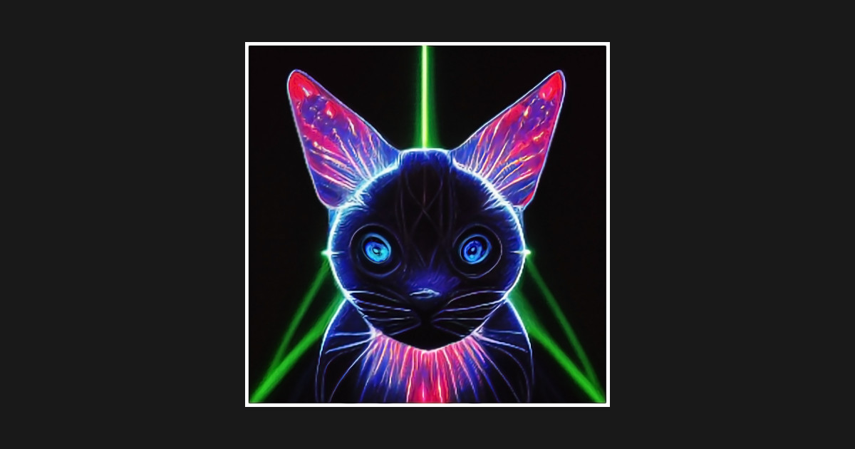 neon cat - Neon Cat - T-Shirt | TeePublic