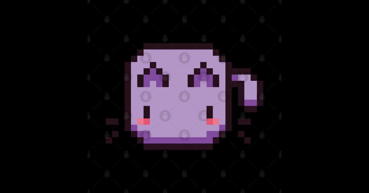 Purple Pixel Cat - Kawaii Retro Pixel Art - Pixel Art - Sticker | TeePublic