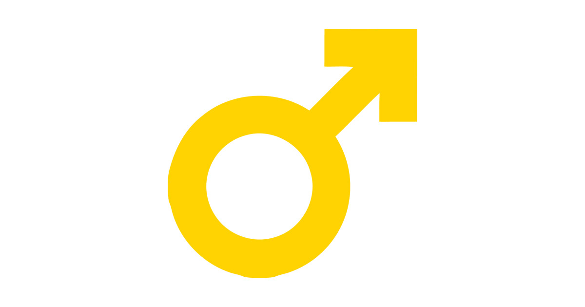 Male Logo Symbol Sign Icon Emoticon - Male Symbol - T-Shirt | TeePublic