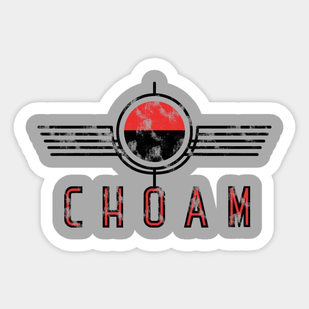 Choam logo red vintage - Dune - Sticker | TeePublic