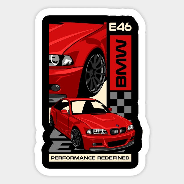 BMW Heritage - Bmw E46 - Sticker | TeePublic