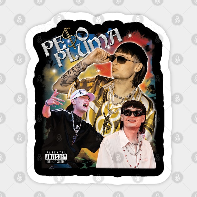 Peso Pluma Vintage Collage - Peso Pluma - Sticker | TeePublic