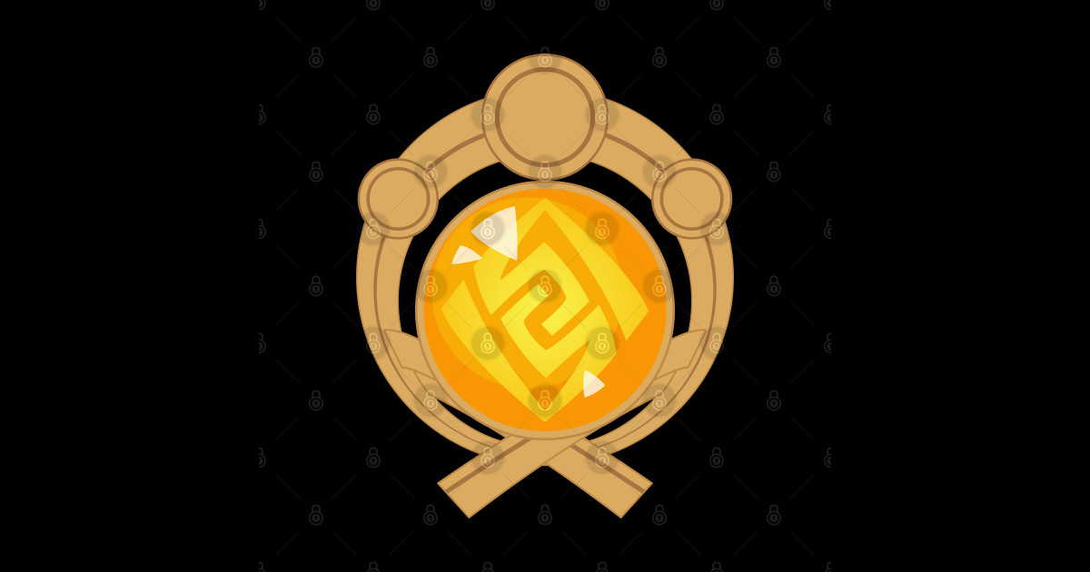 Genshin Impact Inazuma Vision - Geo - Genshin - Sticker | TeePublic