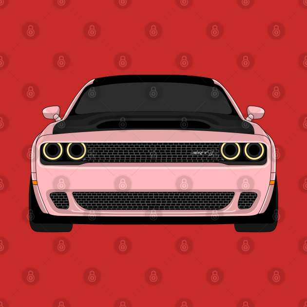 DODGE DEMON FRONT PINK - Dodge Demon Challenger - Hoodie | TeePublic