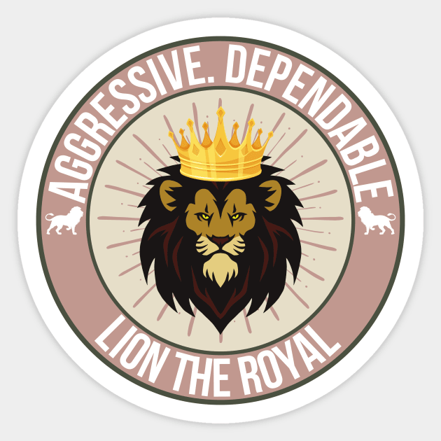 Lion The Royal - Lion The Royal - Sticker | TeePublic