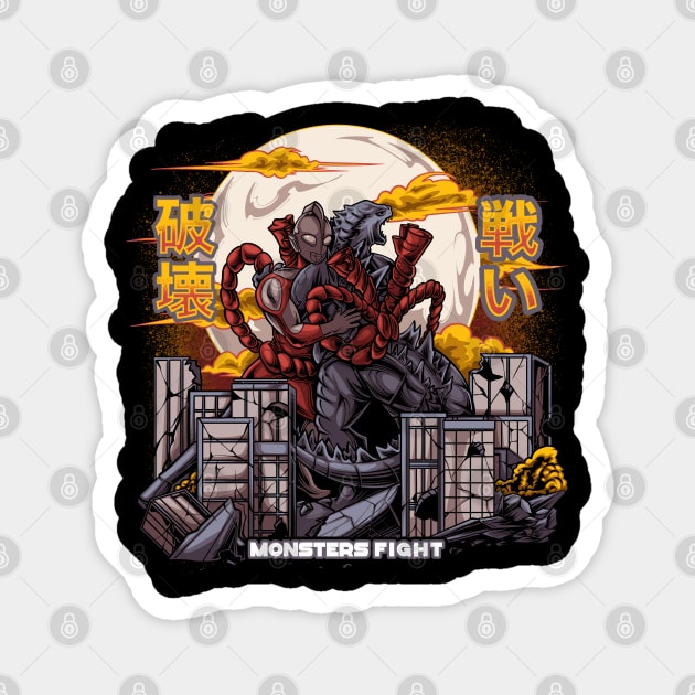 SUMO KAIJU - Godzilla - Magnet | TeePublic