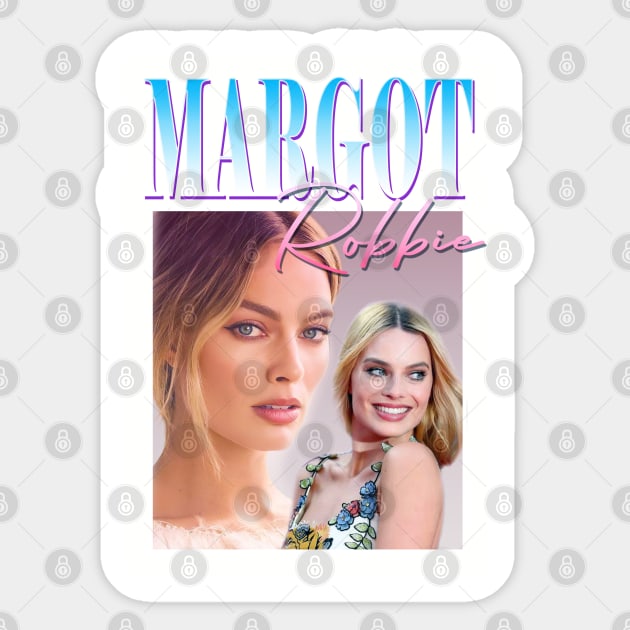 Margot Robbie Retro Design - Margot Robbie Retro - Sticker | TeePublic