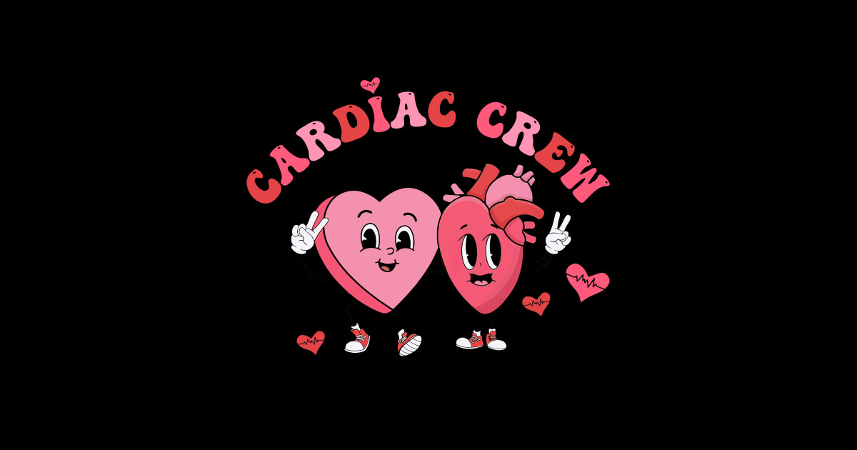 Groovy Cardiac Crew Valentine's Day Cardiology Echo Tech - Cardiac ...