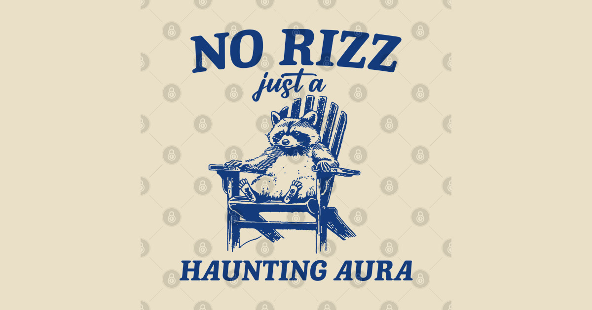No Rizz Just A Haunting Aura Vintage Style Shirt, Weird T Shirt, Meme T ...