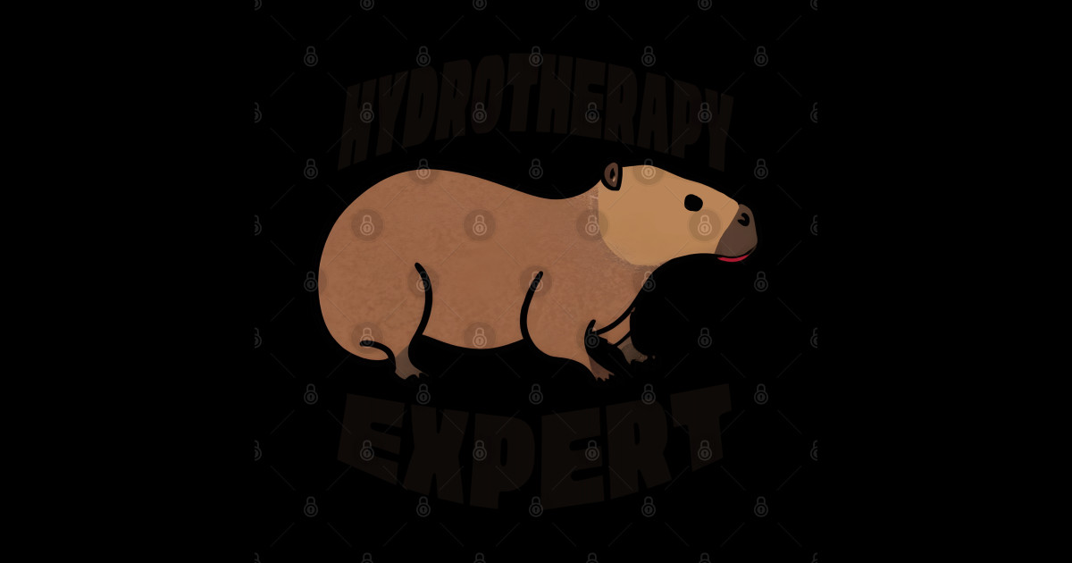 Capybara hydrotherapy expert - Capybara - Sticker | TeePublic