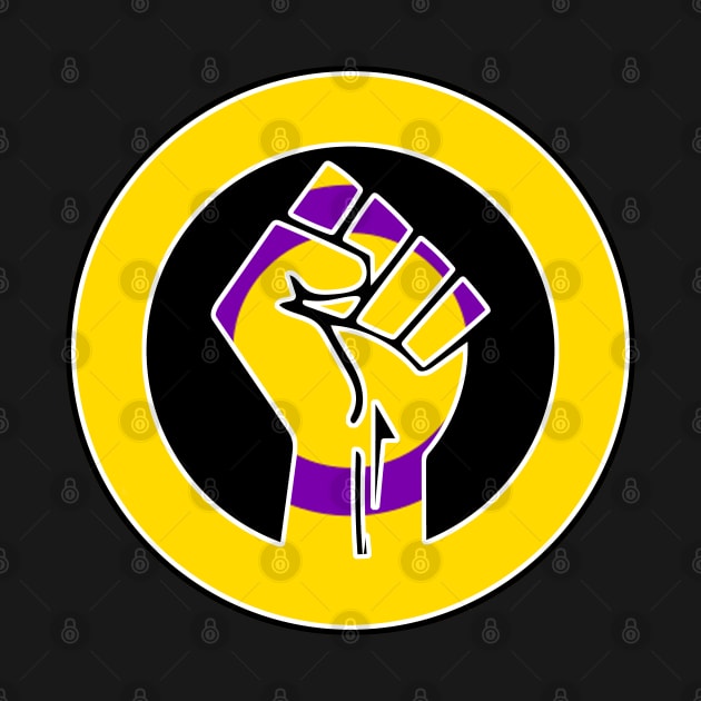 Black Lives Matter Fist Circled LGBTQ Flag Intersex - Black Lives ...
