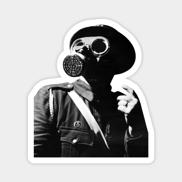 Air Raid Warden Wearing Gas Mask - WWII England Circa 1940 - Gask Mask ...