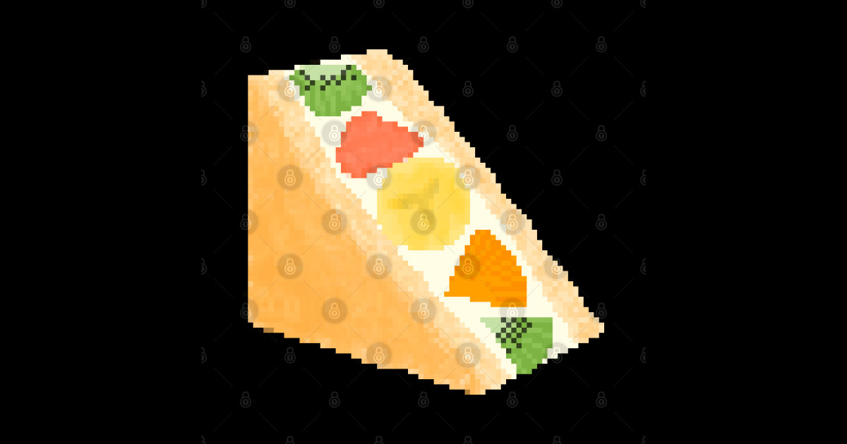 Fruit sandwich pixel art - Fruit Sando - Sticker | TeePublic