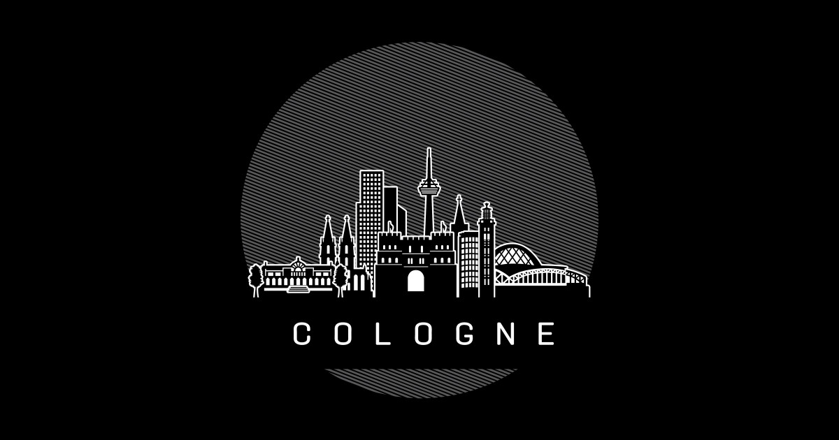 Cologne Germany Skyline - Cologne - Sticker | TeePublic