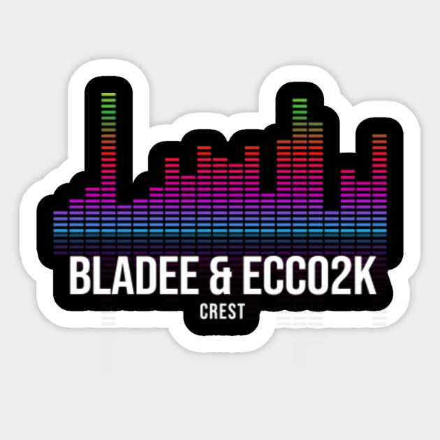 Bladee & Ecco2k Crest - Bladeeecco2k Crest - Sticker | TeePublic